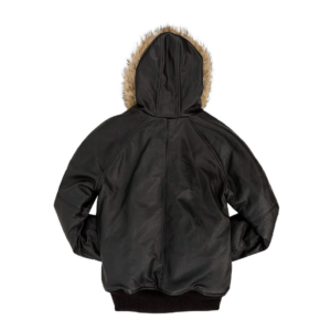 Men Jet Black B3 Bomber Leather Jacket | Forces Jackets