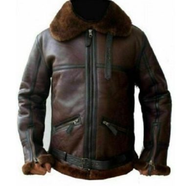 Buy Men's Aviator RAF Reddish Shaded Fur Leather Flying Jacket