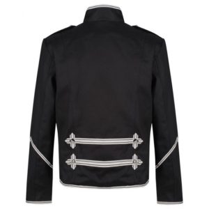 Men's Black Hussar Steampunk Cotton Jacket | Forces Jackets