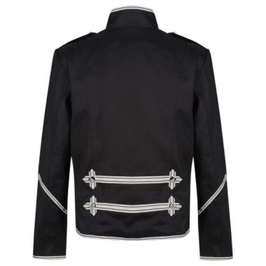 Men's Black Hussar Steampunk Cotton Jacket | Forces Jackets