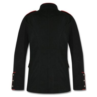 Shop Mens Military Parade White Piping Black Jacket