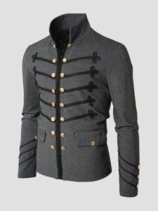 Men's Black Gothic EMO Parade Jacket | Forces Jackets
