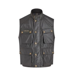 Men's Top Gun Brown Washed Leather Vest | Forces Jackets