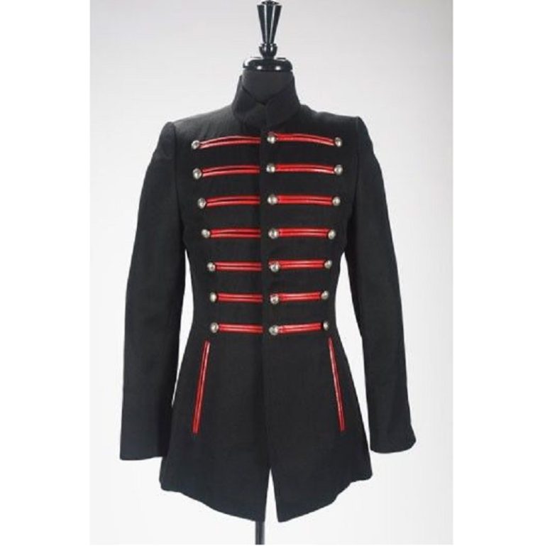 Men's Black Gothic EMO Parade Jacket | Forces Jackets