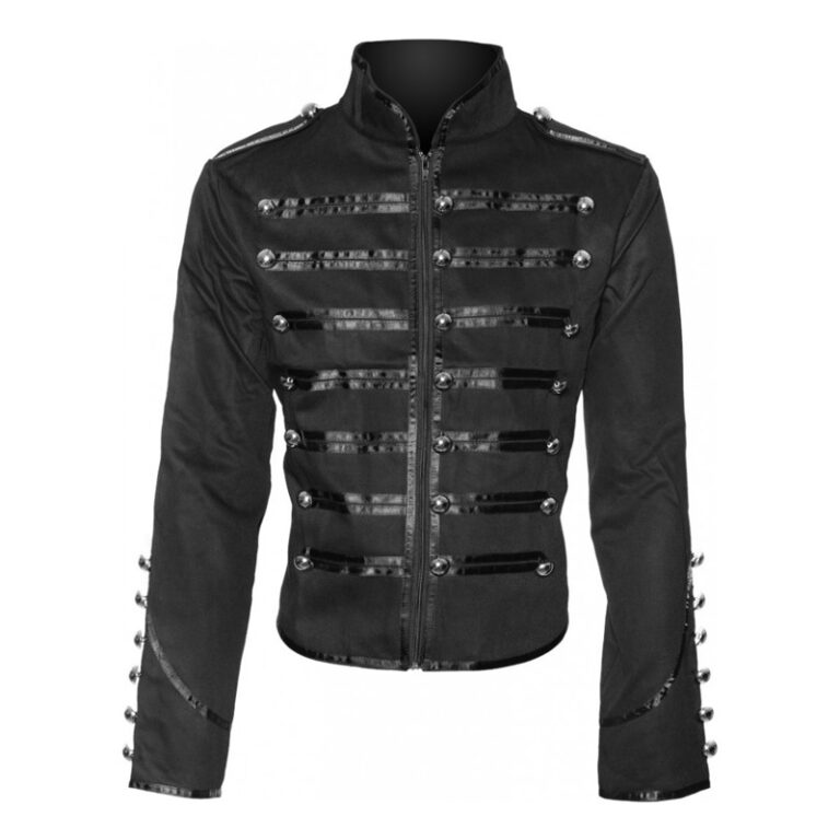 Men's Black Gothic EMO Parade Jacket | Forces Jackets