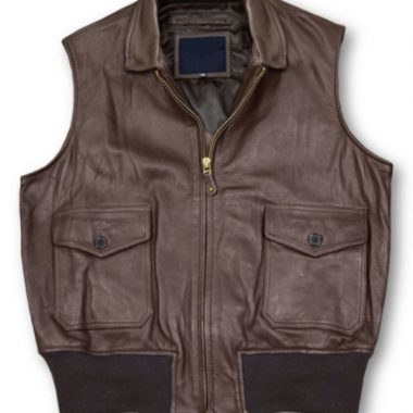 Cape Buffalo Leather Vest | Forces Jackets