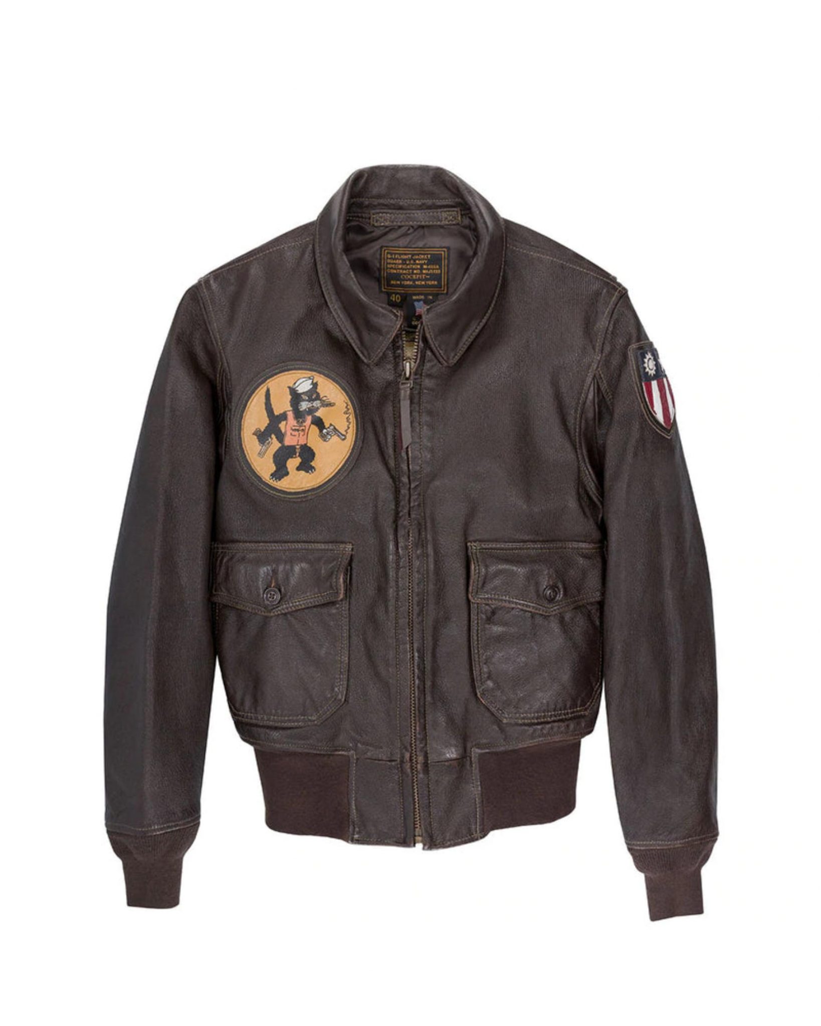 G-1 USA Black Eagle USN Leather Jacket | Forces Jackets