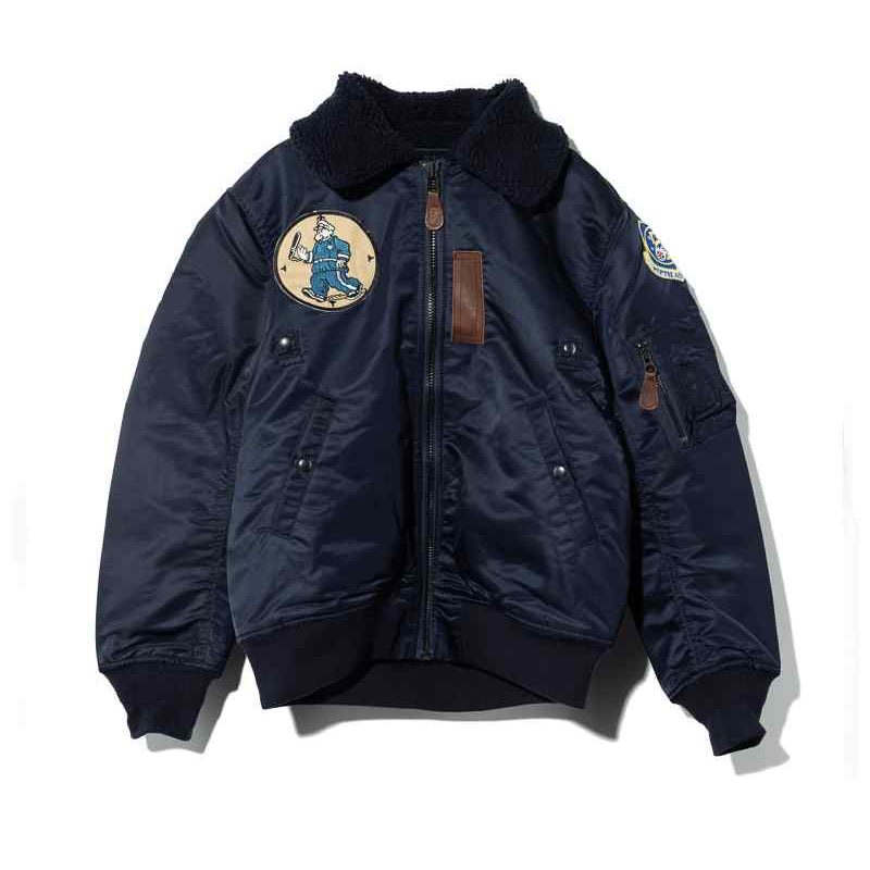 Custom 30 Bomb Embroidery Blue Jacket | Forces Jackets