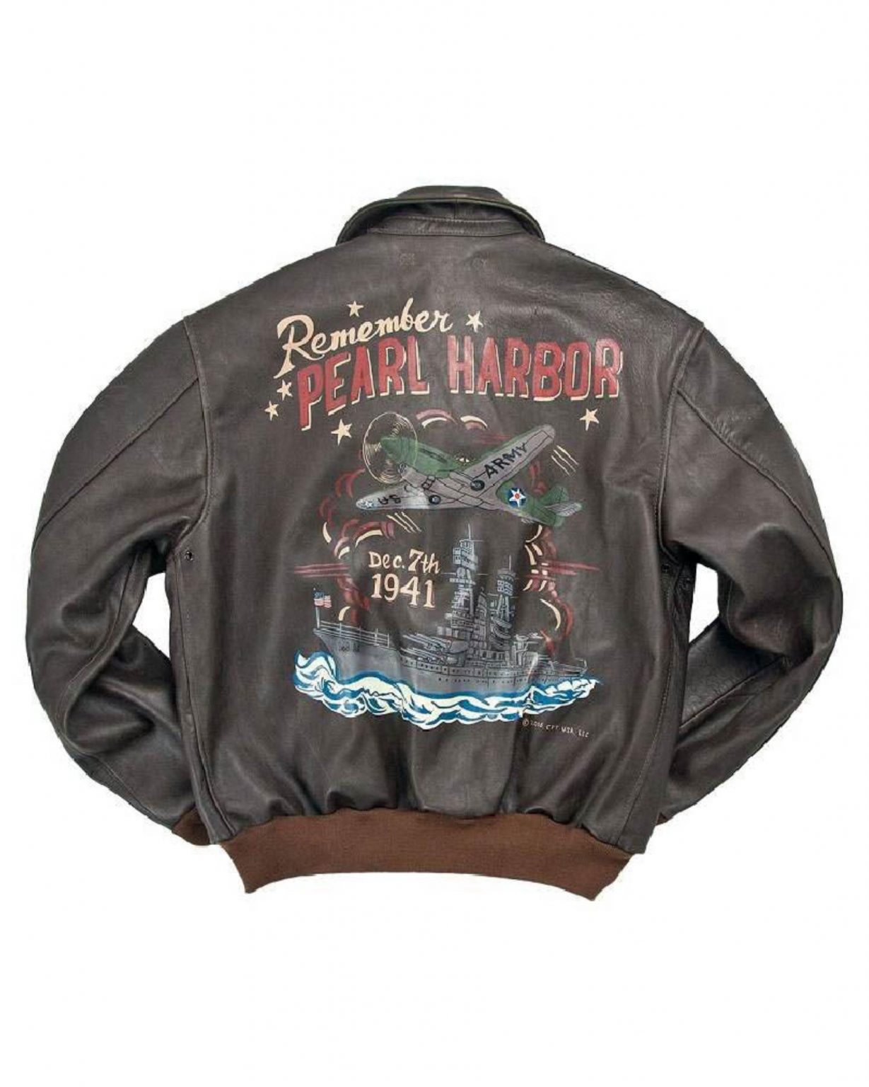 Remember Pearl Harbor A-2 Leather Jacket | Forces Jackets